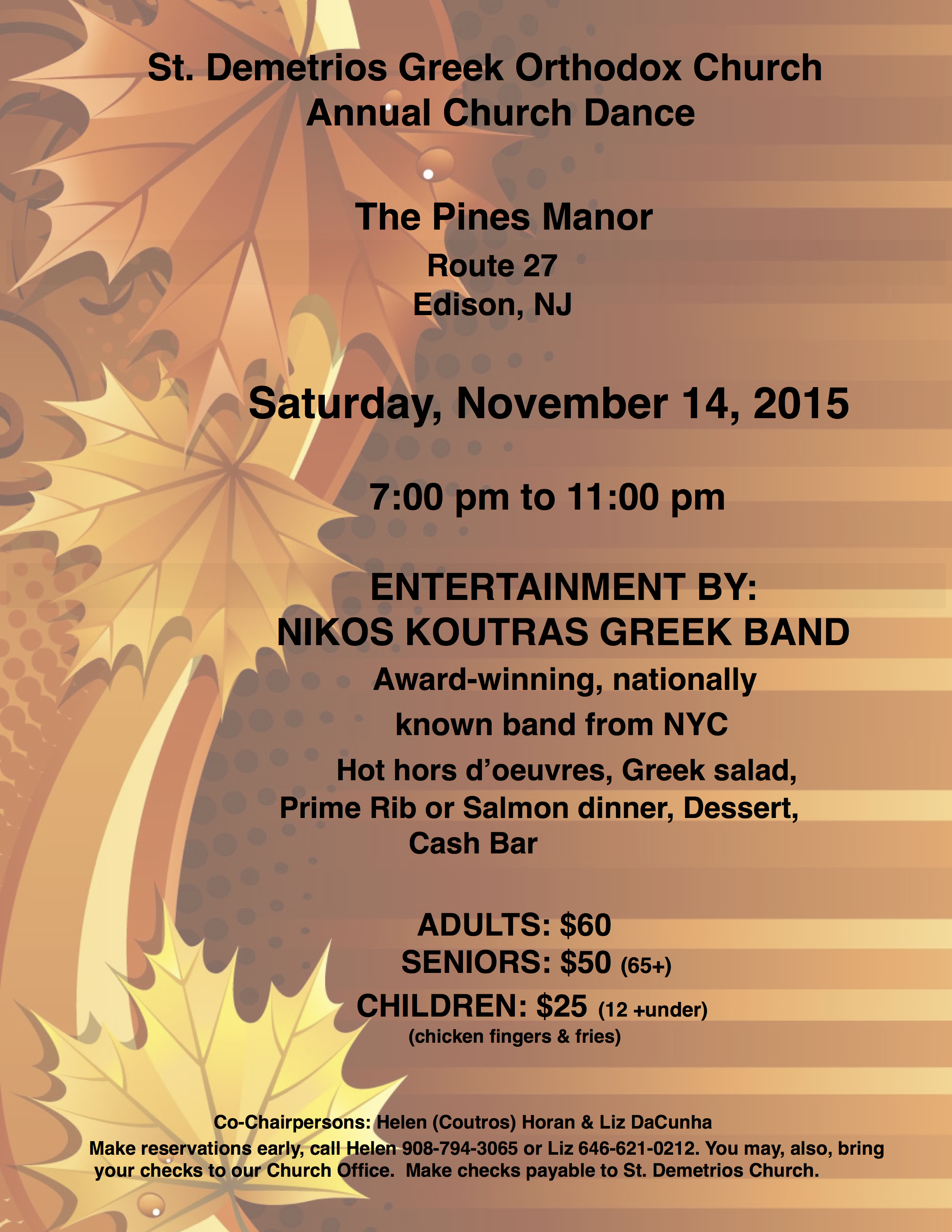 Annual Church Dance: November 14 | St. Demetrios Greek Orthodox Church ...