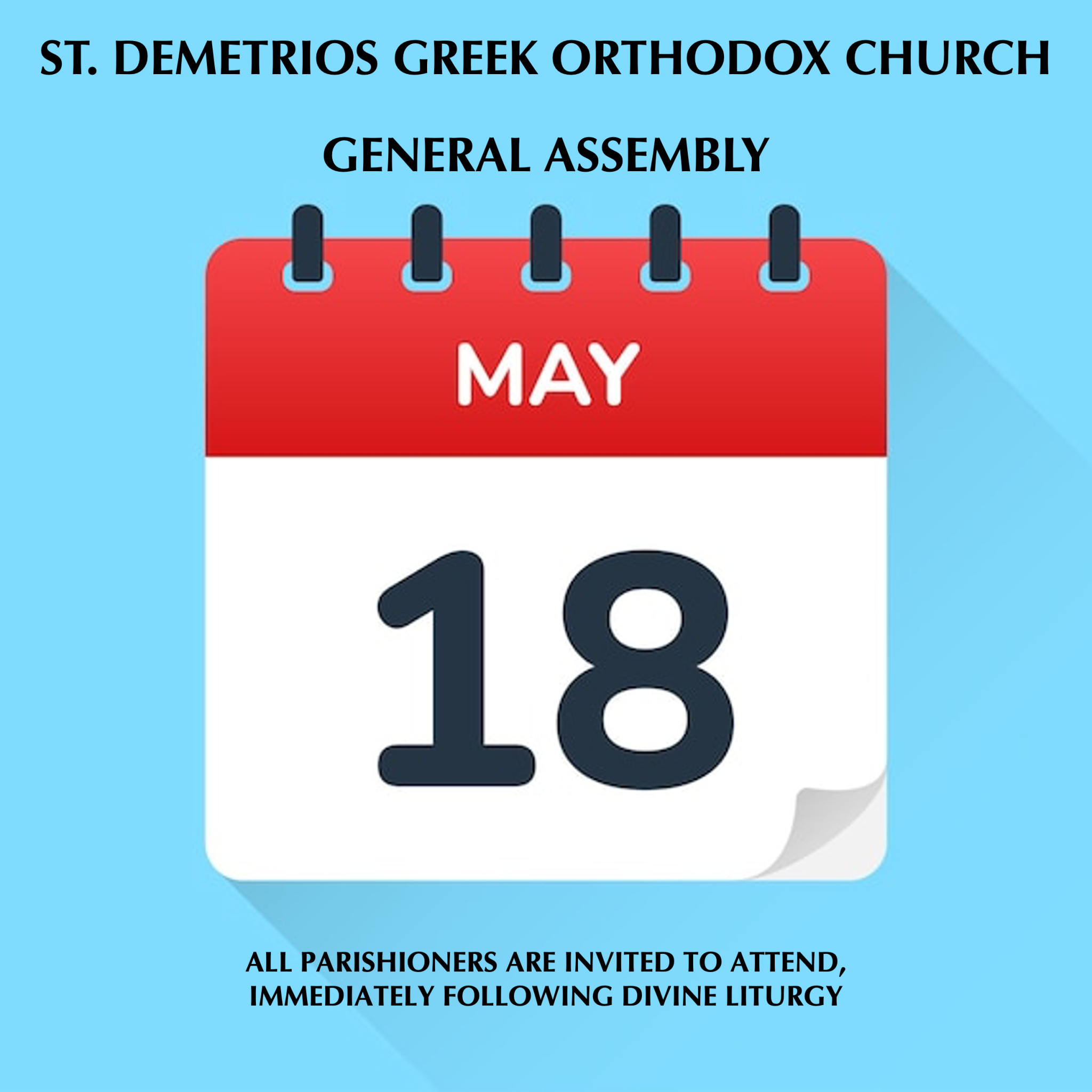 General Assembly – Sunday, May 18, 2025 | St. Demetrios Greek Orthodox ...
