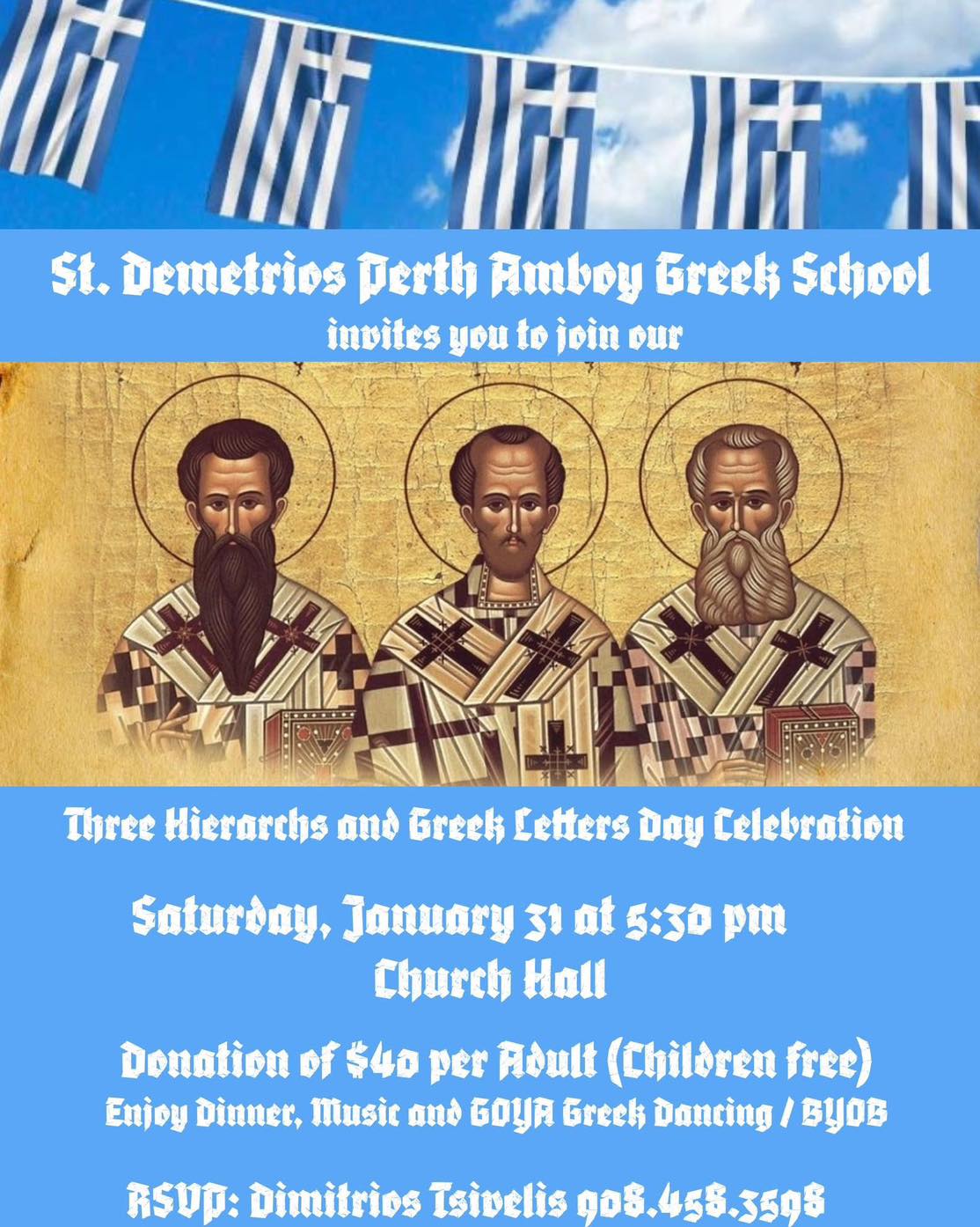 Three Hierarchs & Greek Letters Day Celebration – Saturday, January 31 ...
